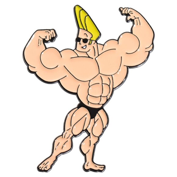 Jewelry | Funny Muscle Cartoon Enamel Pin Flexing Bodybuilder Character ...
